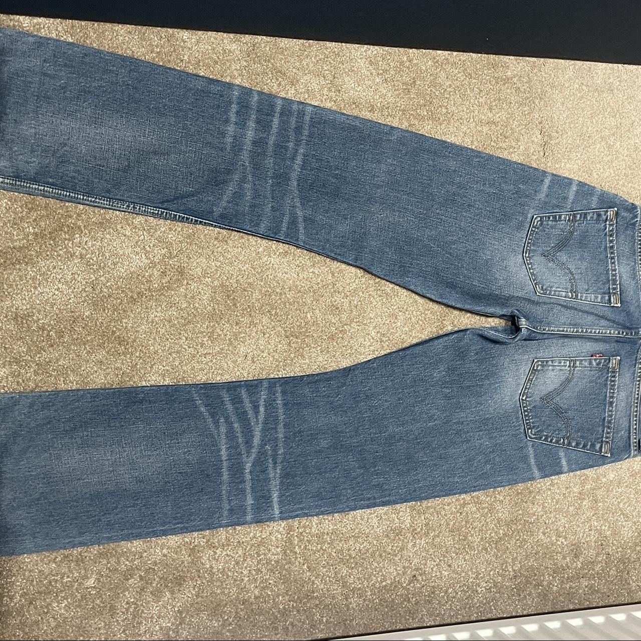 levis 506 standard straight leg denim blue jeans... - Depop