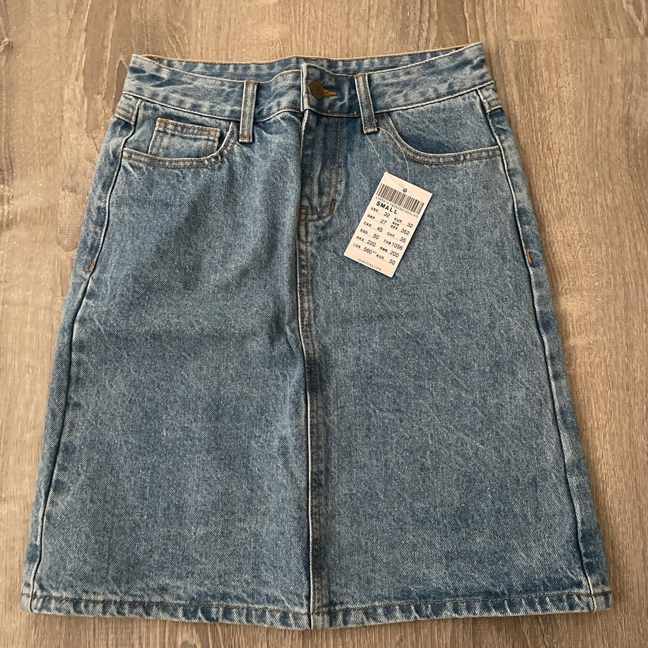 brandy melville / john galt usa demin sally midi... - Depop