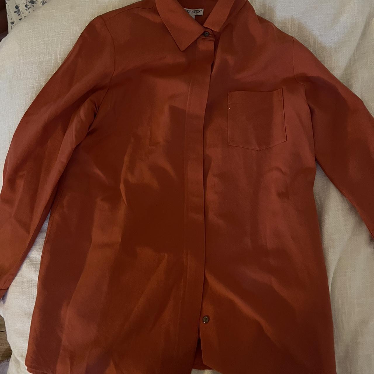 Pendleton orange button up - Depop