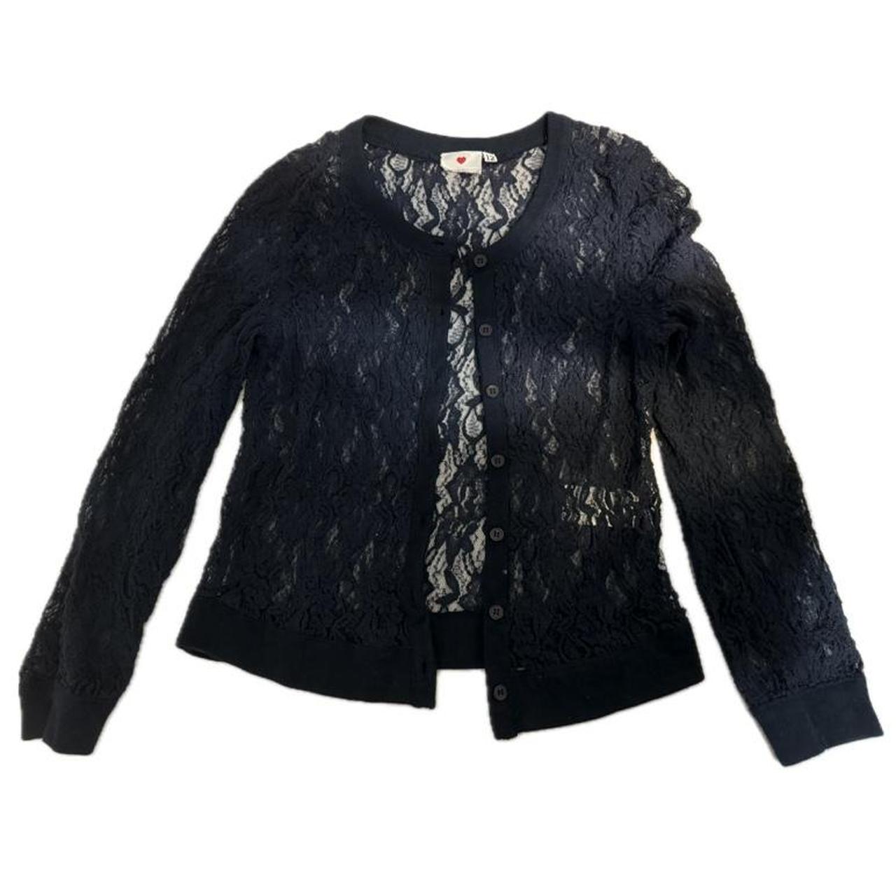 Navy blue Lacey cardigan - Depop