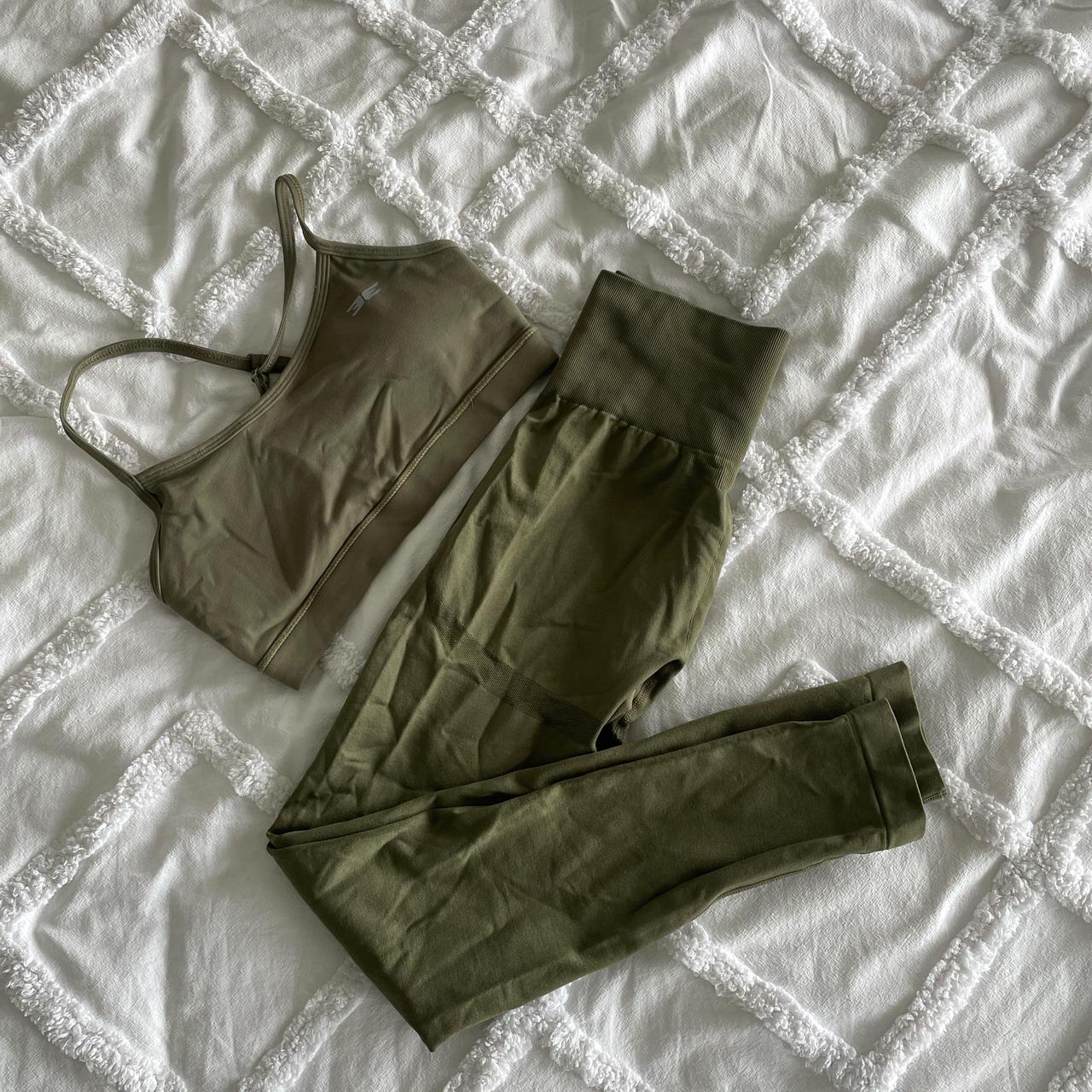 - Elite eleven - Size 6-8 - Khaki activewear set... - Depop