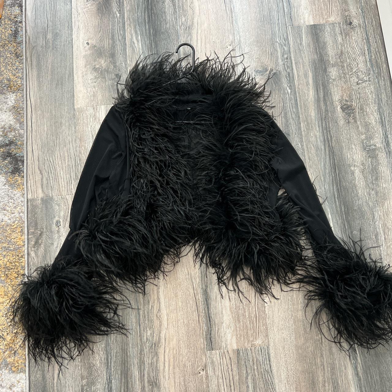 Ostrich feather top Size xl Custom - Depop