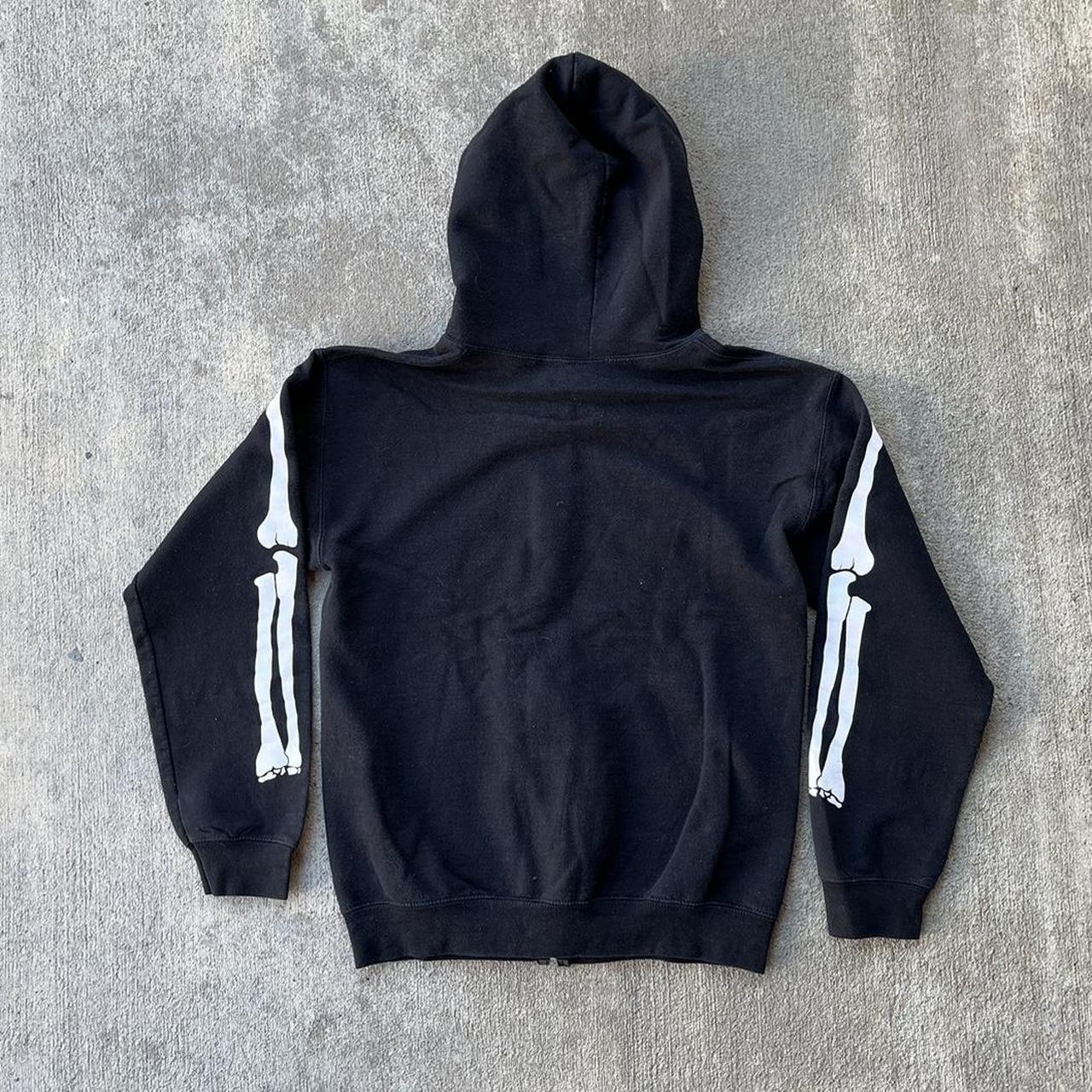 Y2K zip up rib cage hoodie #punk #grunge #skater... - Depop