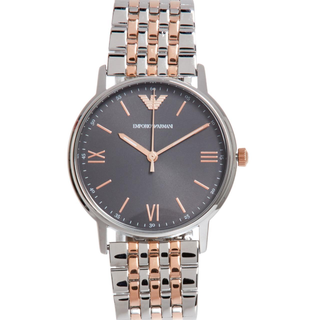 Emporio Armani Men's Silver Watch | Depop