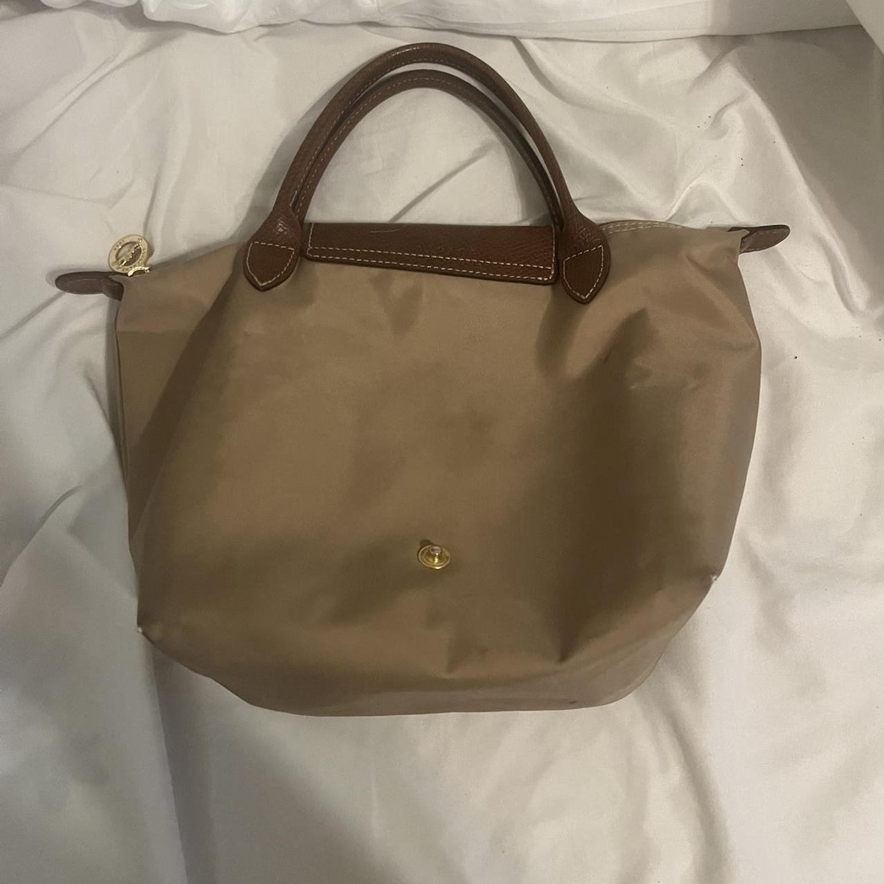 small longchamp bag in tan authentic and in great... - Depop