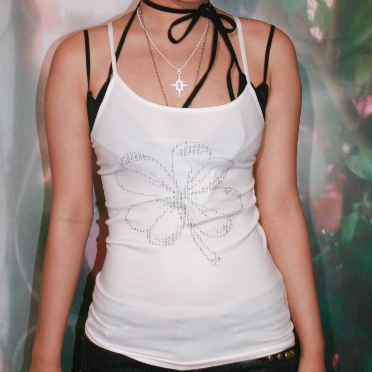 Digital clover tank hand printed S-m - Depop