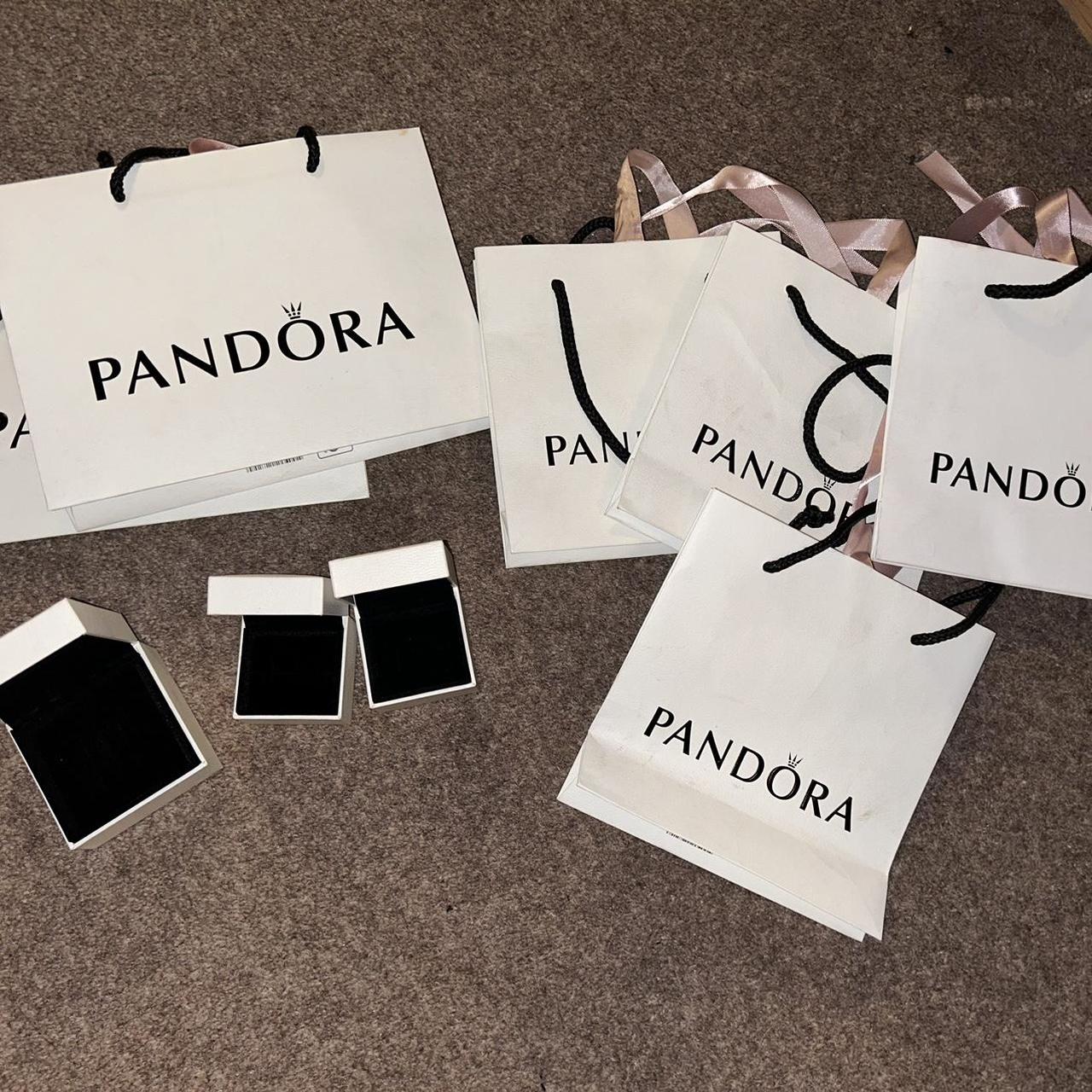 Pandora bag & box bundle 2X large bags, 4X small... - Depop