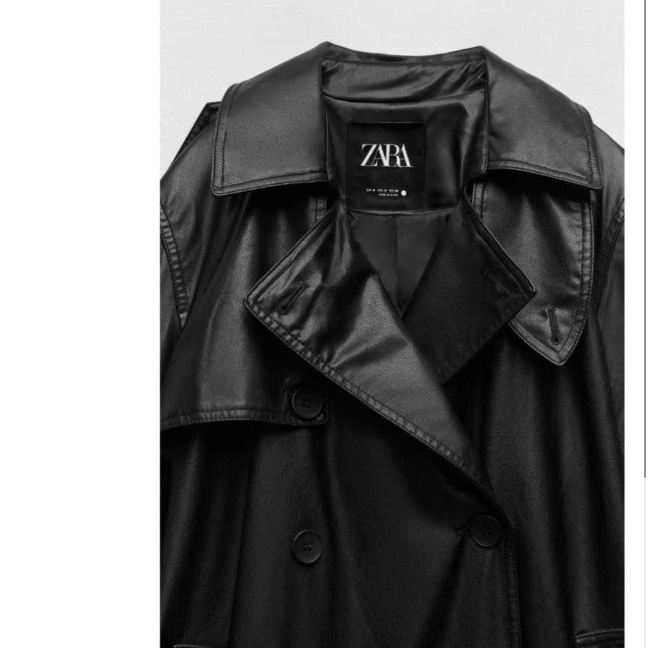 Zara Women's Black Coat | Depop