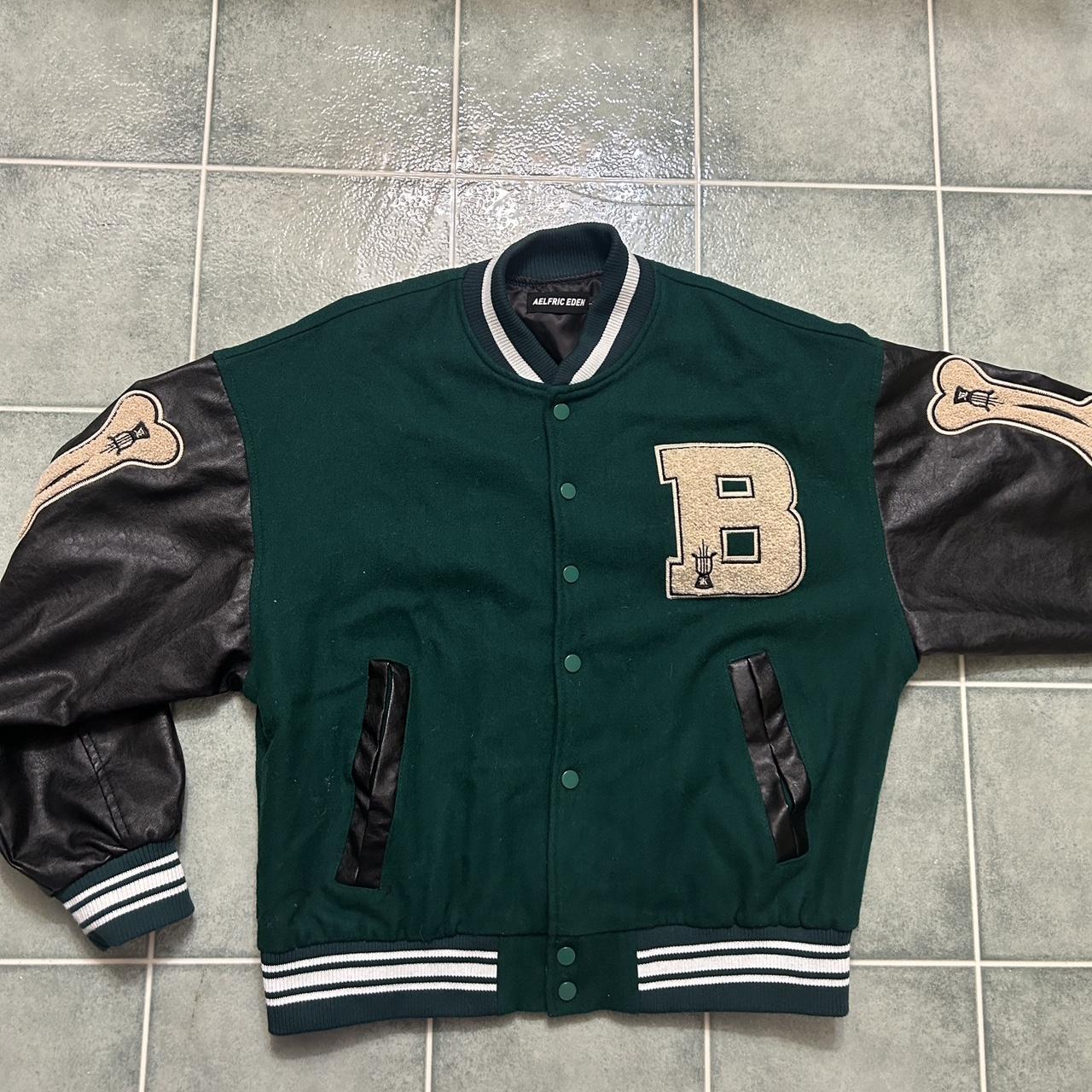 Super Clean Y2K style Aelfric Eden Varsity Jacket... - Depop