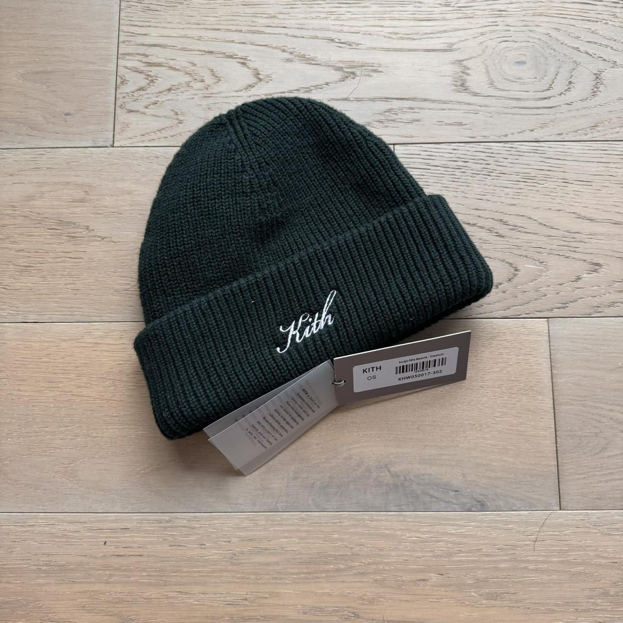 Kith Premier Logo Shallow Mia Green Beanie brand new... - Depop