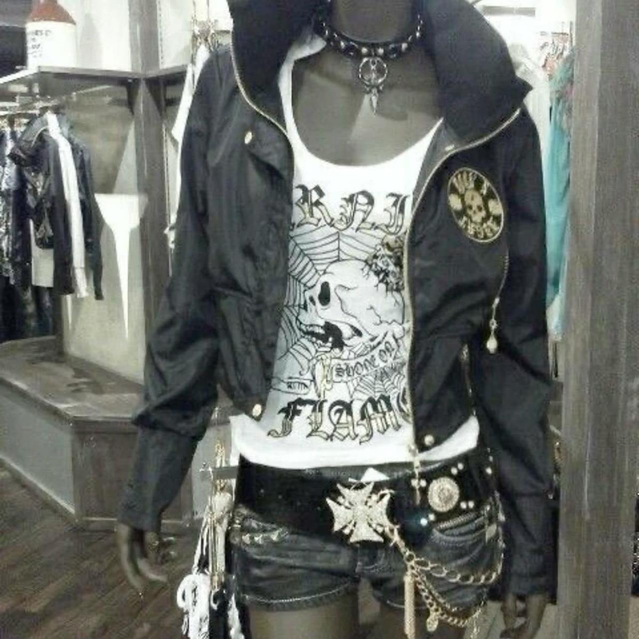 Japan brand gyaru batsu club lace sheer sides/back... | Depop