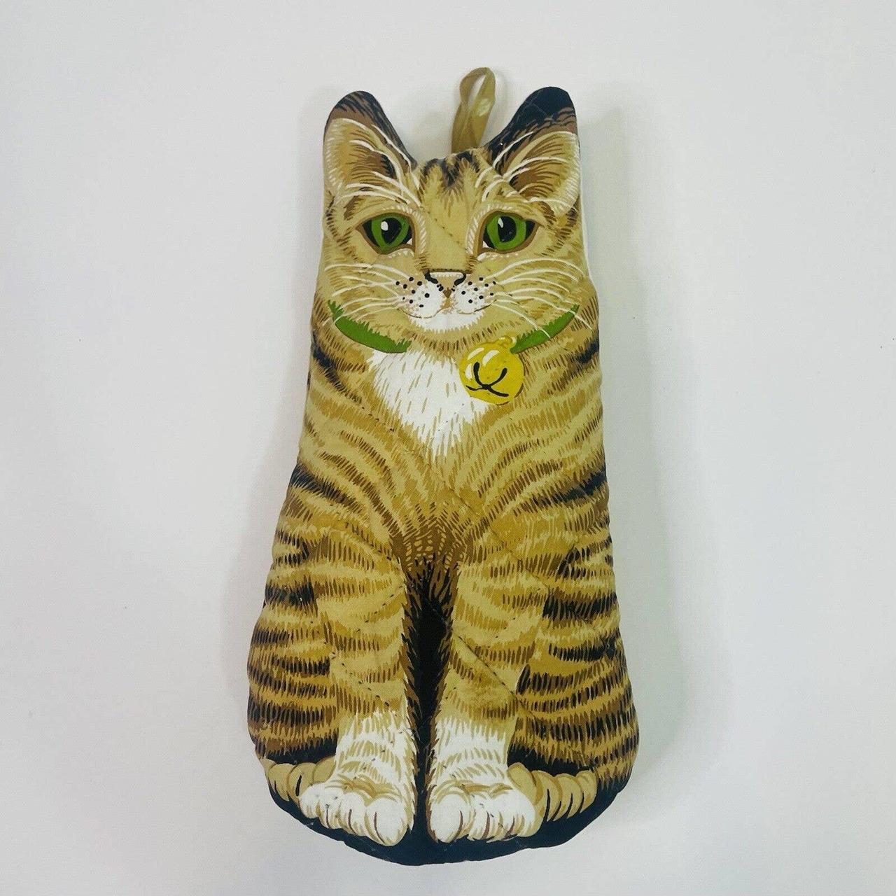 Vintage 1992 Cat Oven Mitt Boston Warehouse Tabby... - Depop