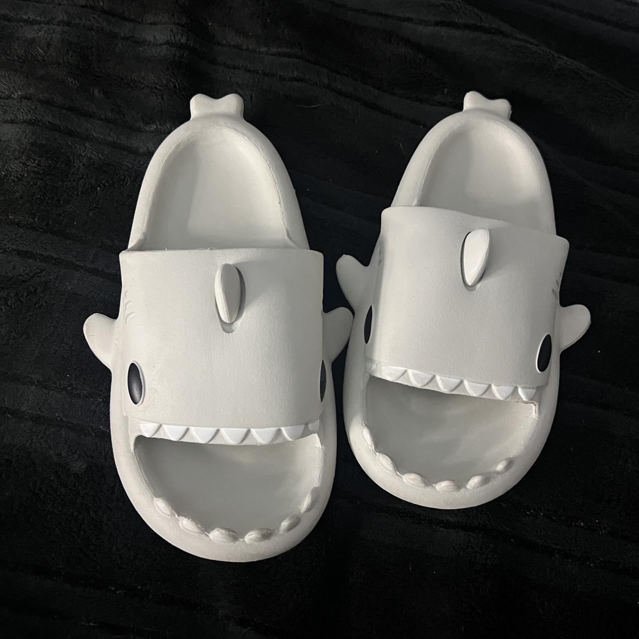 shark slides , worn a few times . nothing wrong with... - Depop