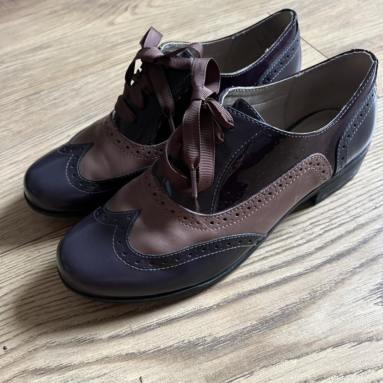 Clarks Narrative Dual Tone Burgundy Brogues Bought... - Depop