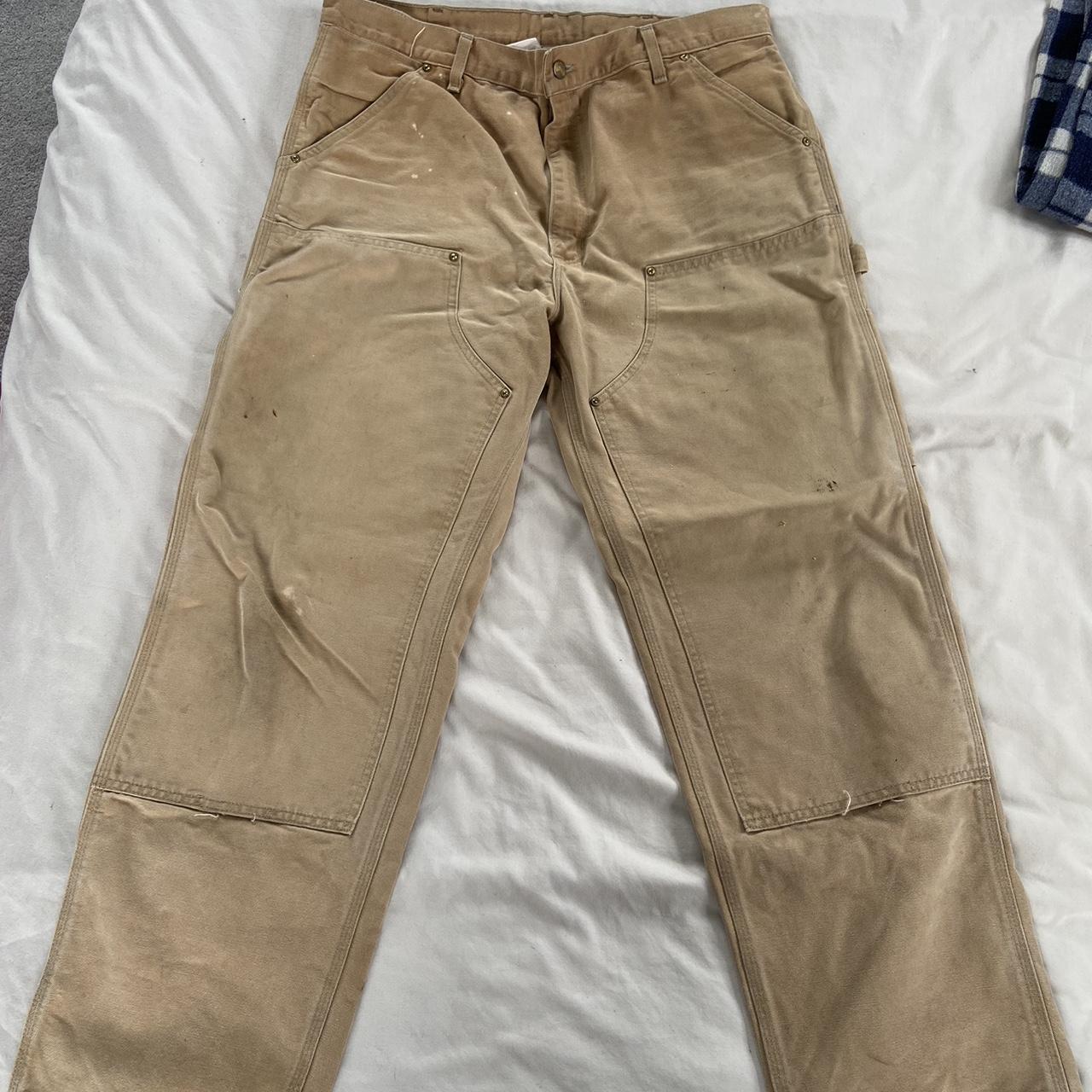 Carhartt Double Knee Carpenter Trousers... - Depop