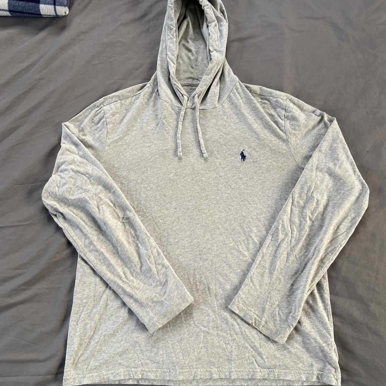 Ralph Lauren lightweight hoodie grey Men’s size... - Depop