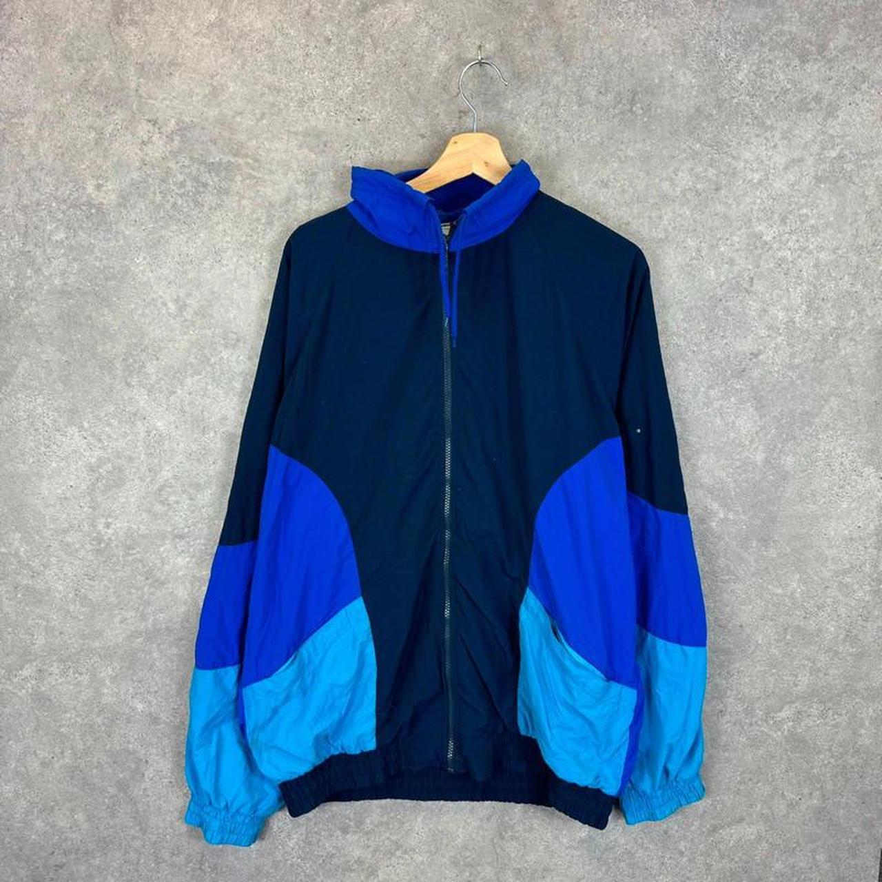 Vintage shell jacket men's size large zip up 90s... - Depop