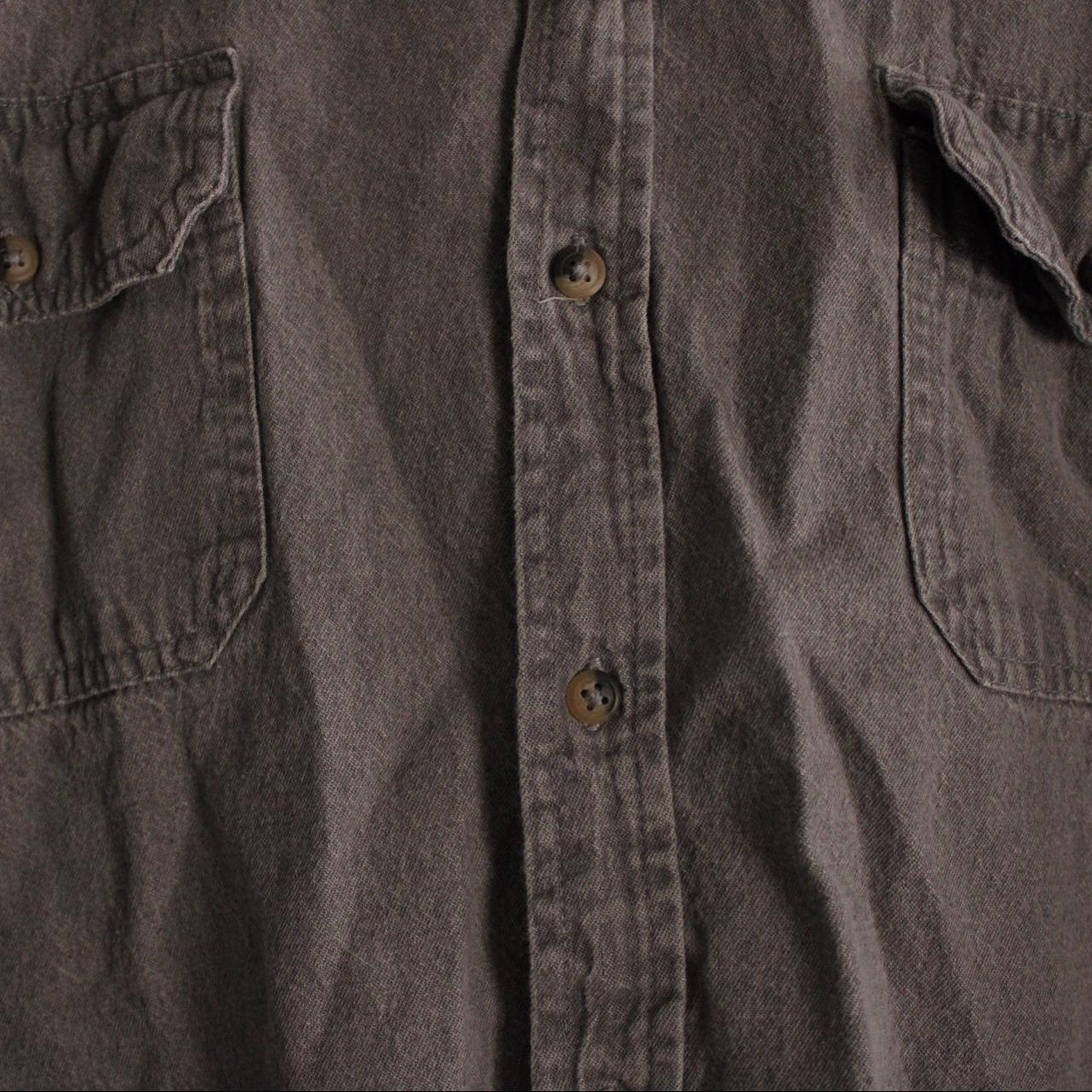 Wrangler light grey button up A few loose strings... - Depop