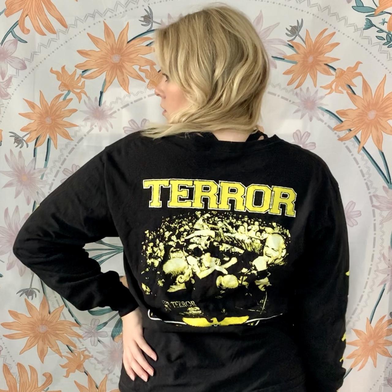 Terror Band T with Sleeve Detail No tag, fits like a... | Depop