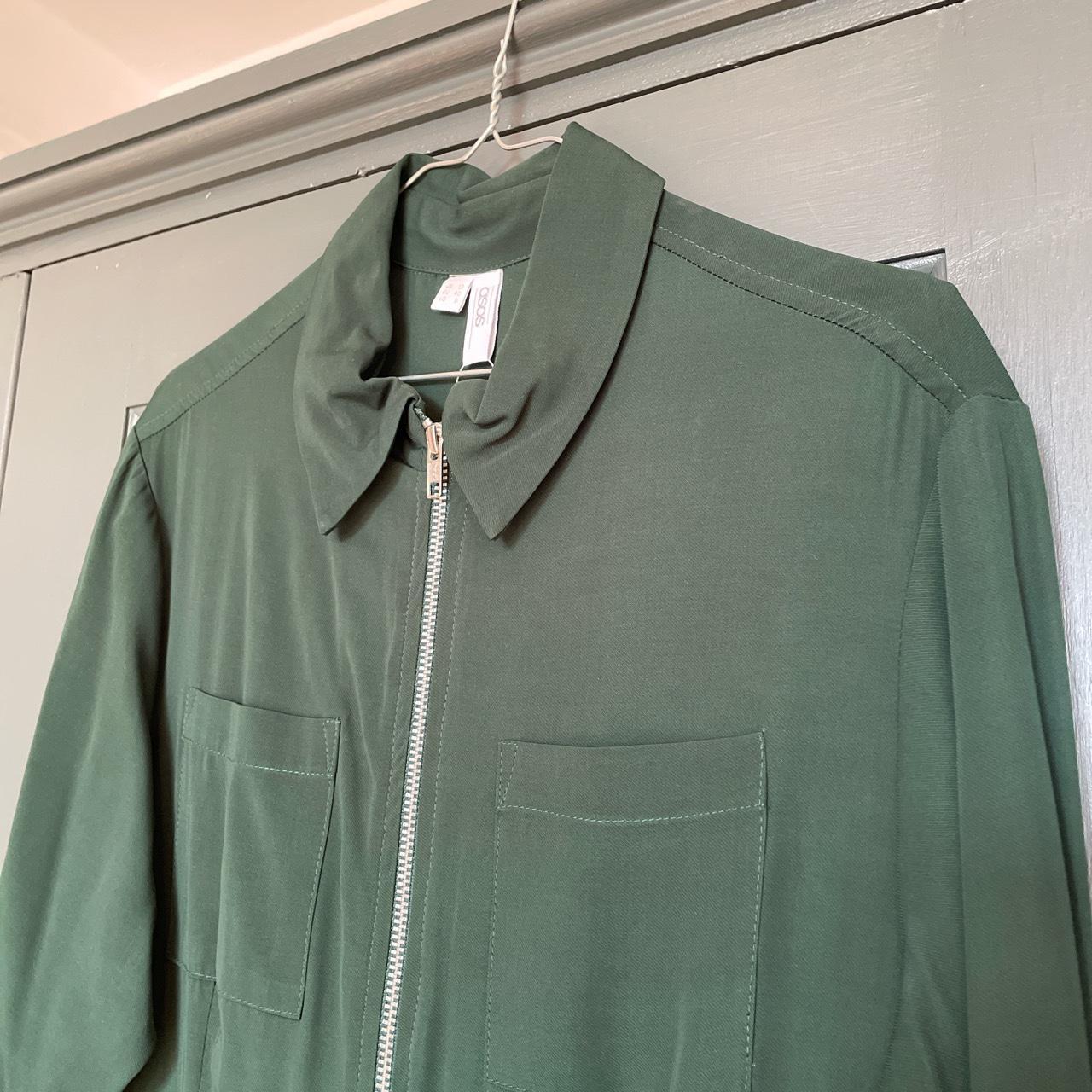 ASOS tailored bottle green zip up jumpsuit never... - Depop