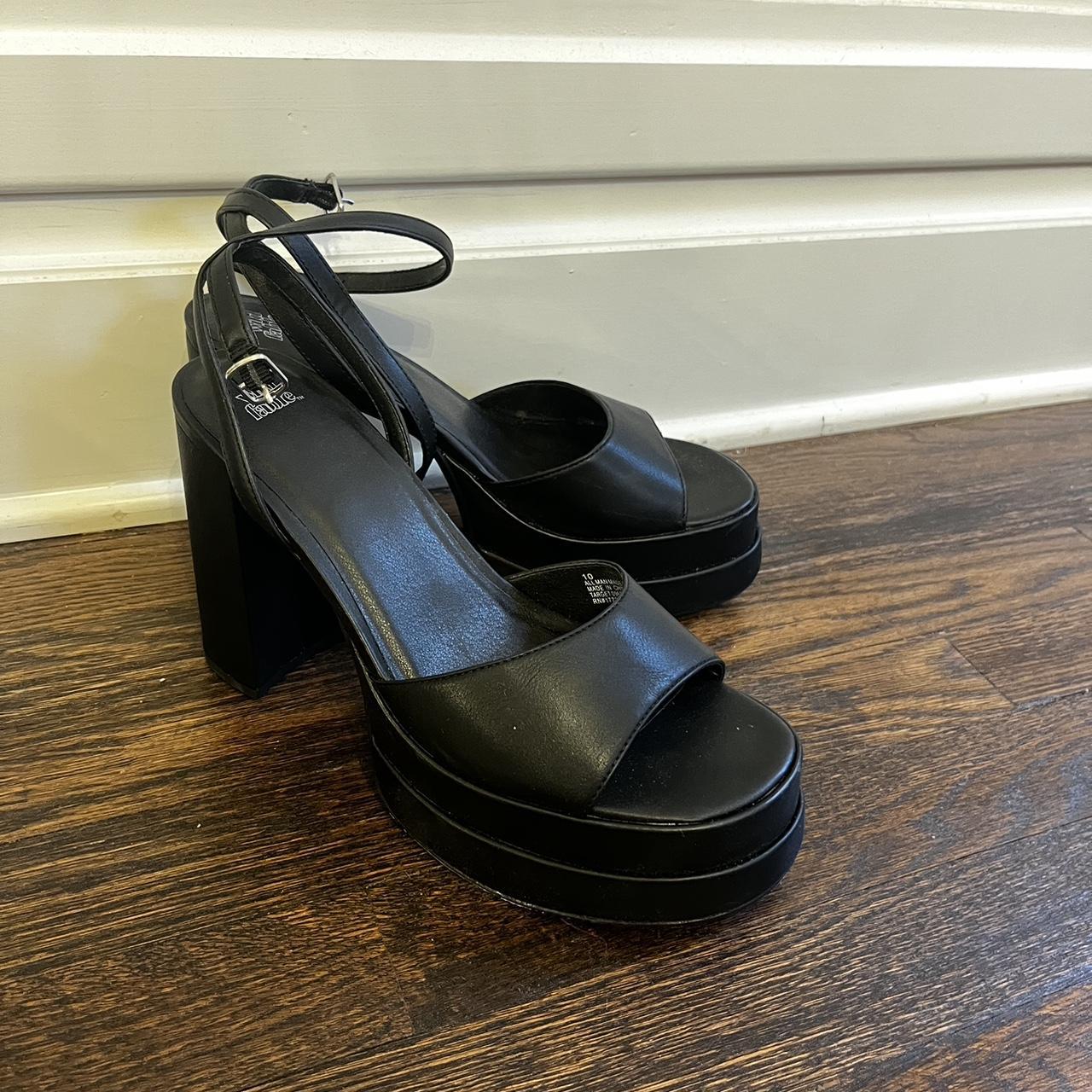 Wild fable black chunky platform heels. Women’s... | Depop
