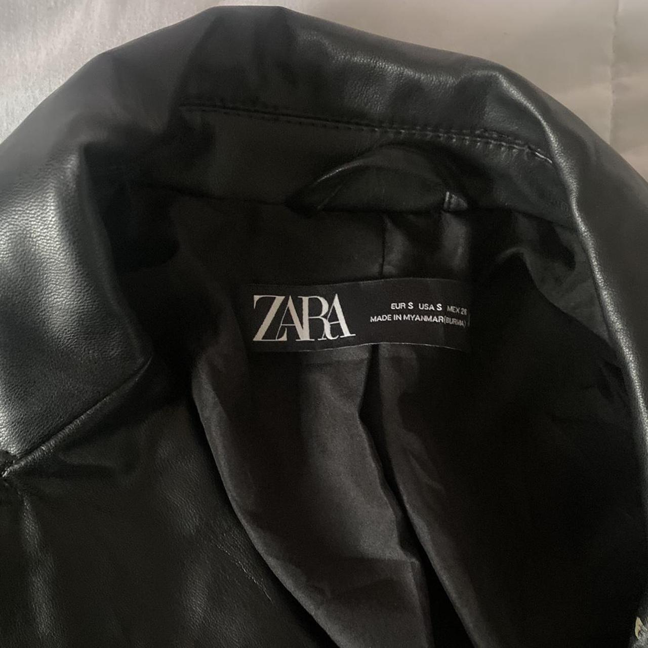 Zara leather trench coat Perfect for the fall/winter... - Depop