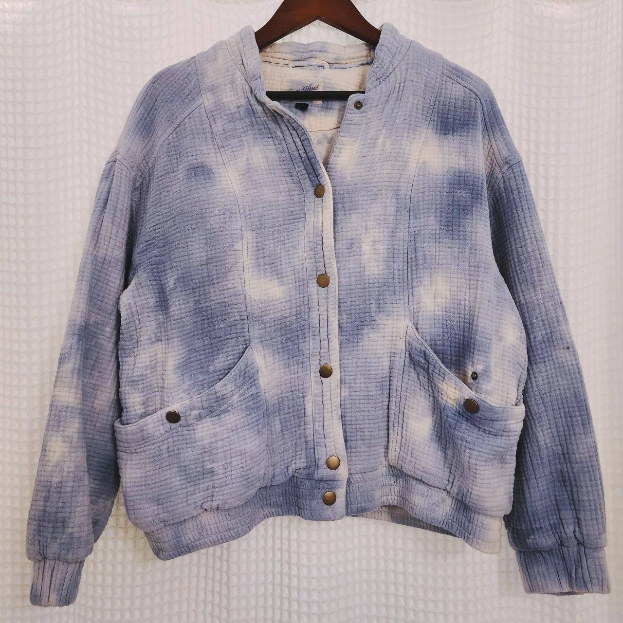 Universal Thread Quilted Baby Blue Cloud Tie Dye... - Depop