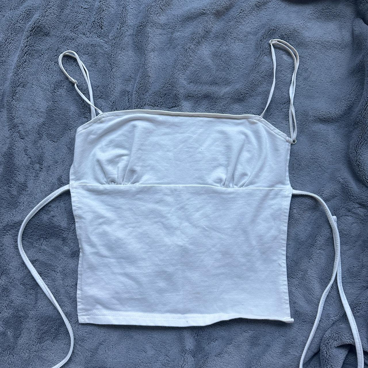 Edikted Jinx White Open Back Top Size... - Depop