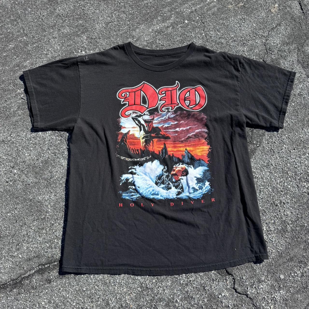 Vintage Dio Holy Diver Band T Shirt Metal Size... - Depop