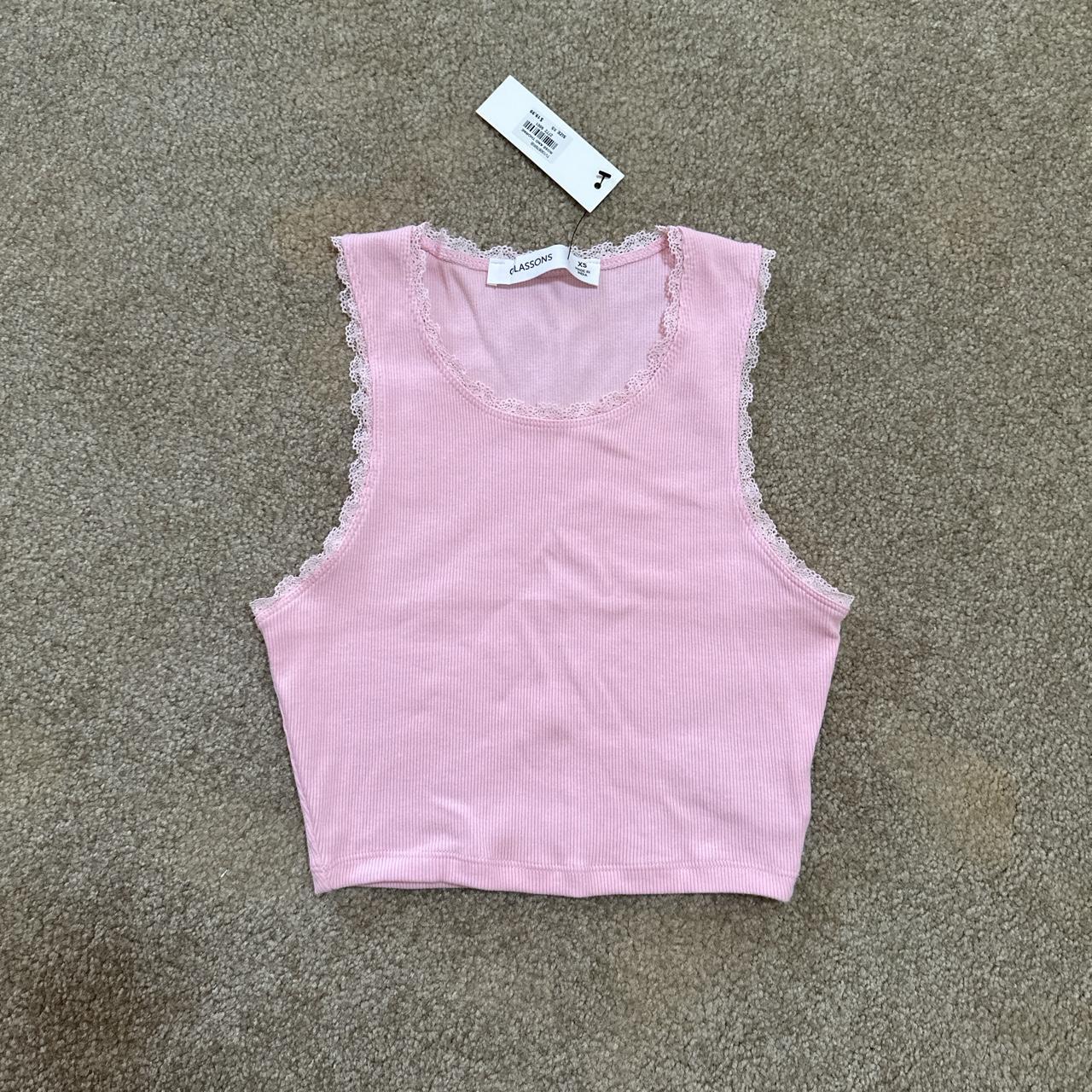 Glassons lace trim singlet - pink colour - never... - Depop