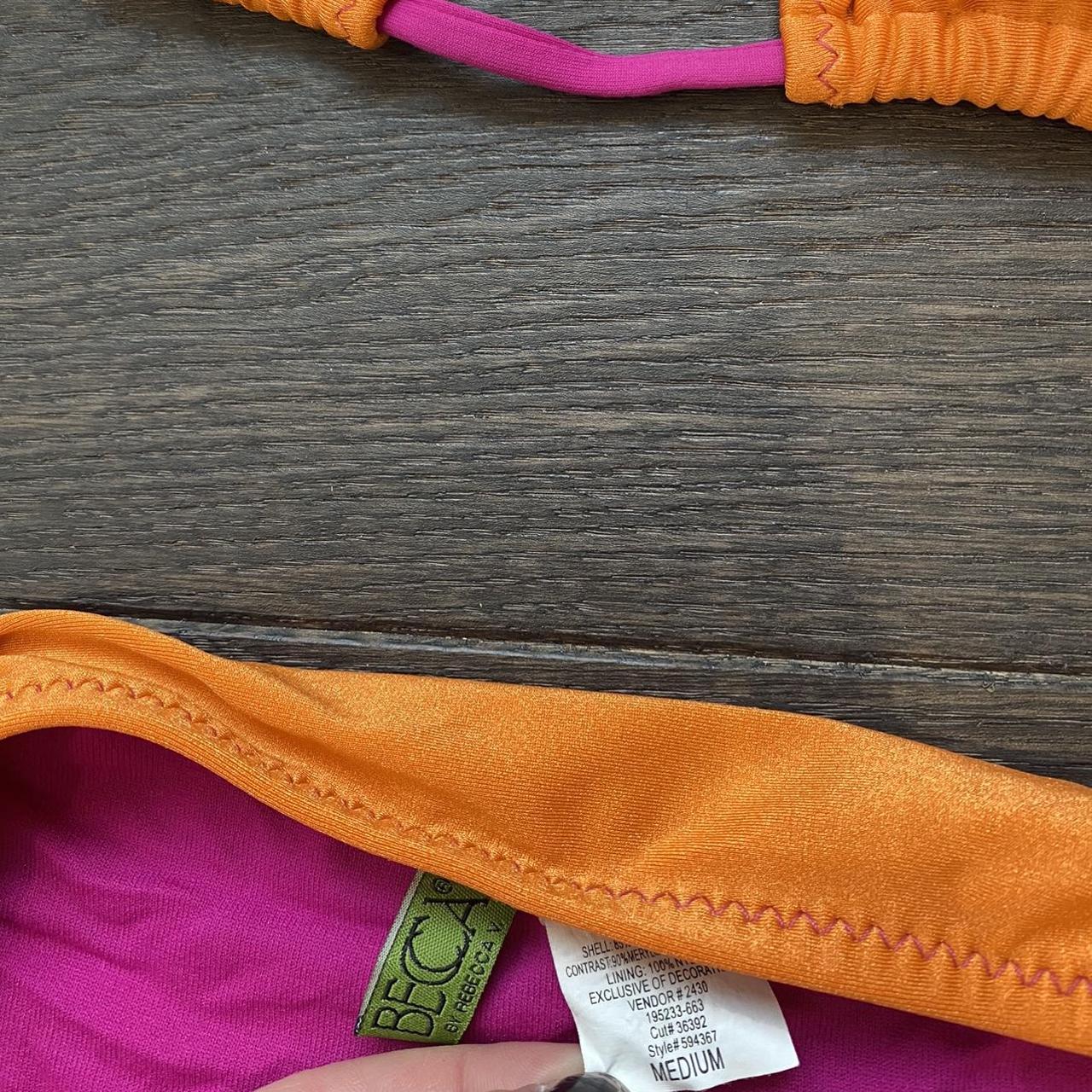 BECCA Women's Pink and Orange Bikinis-and-tankini-sets | Depop