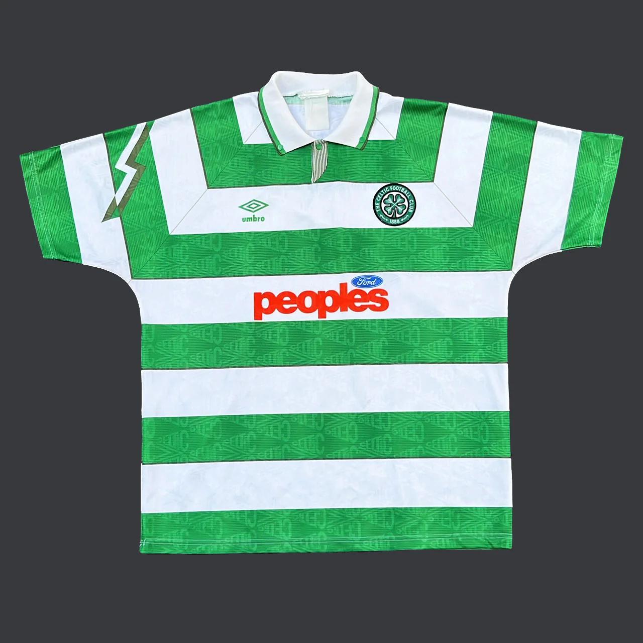 Rare vintage season 1991/92 home official Celtic... - Depop