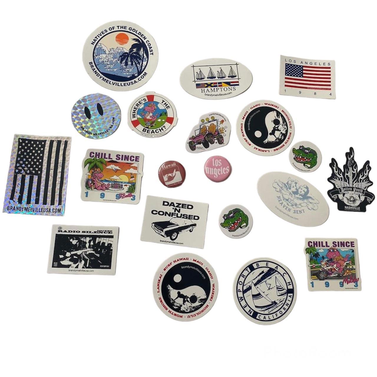 Brandy Melville Sticker And Badge Bundle💗 Comes with... - Depop