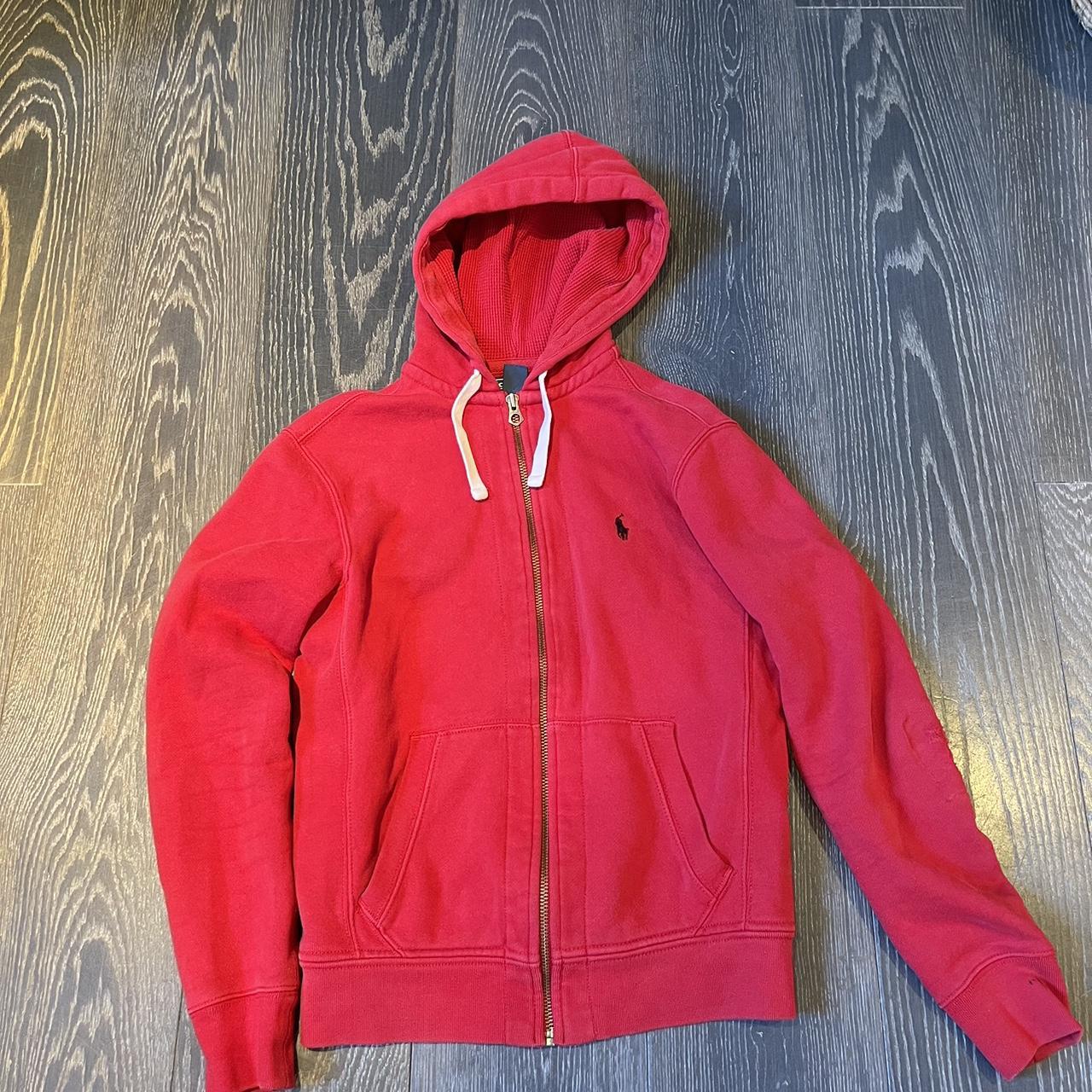 Polo Ralph Lauren zip up red - Depop