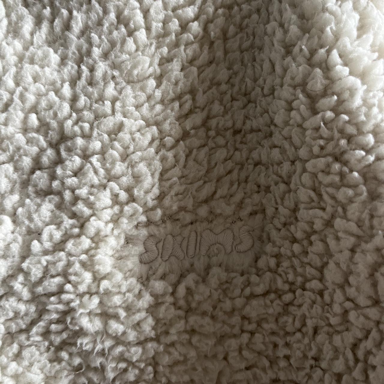 skims fluffy cream zip up pullover size m worn once... - Depop