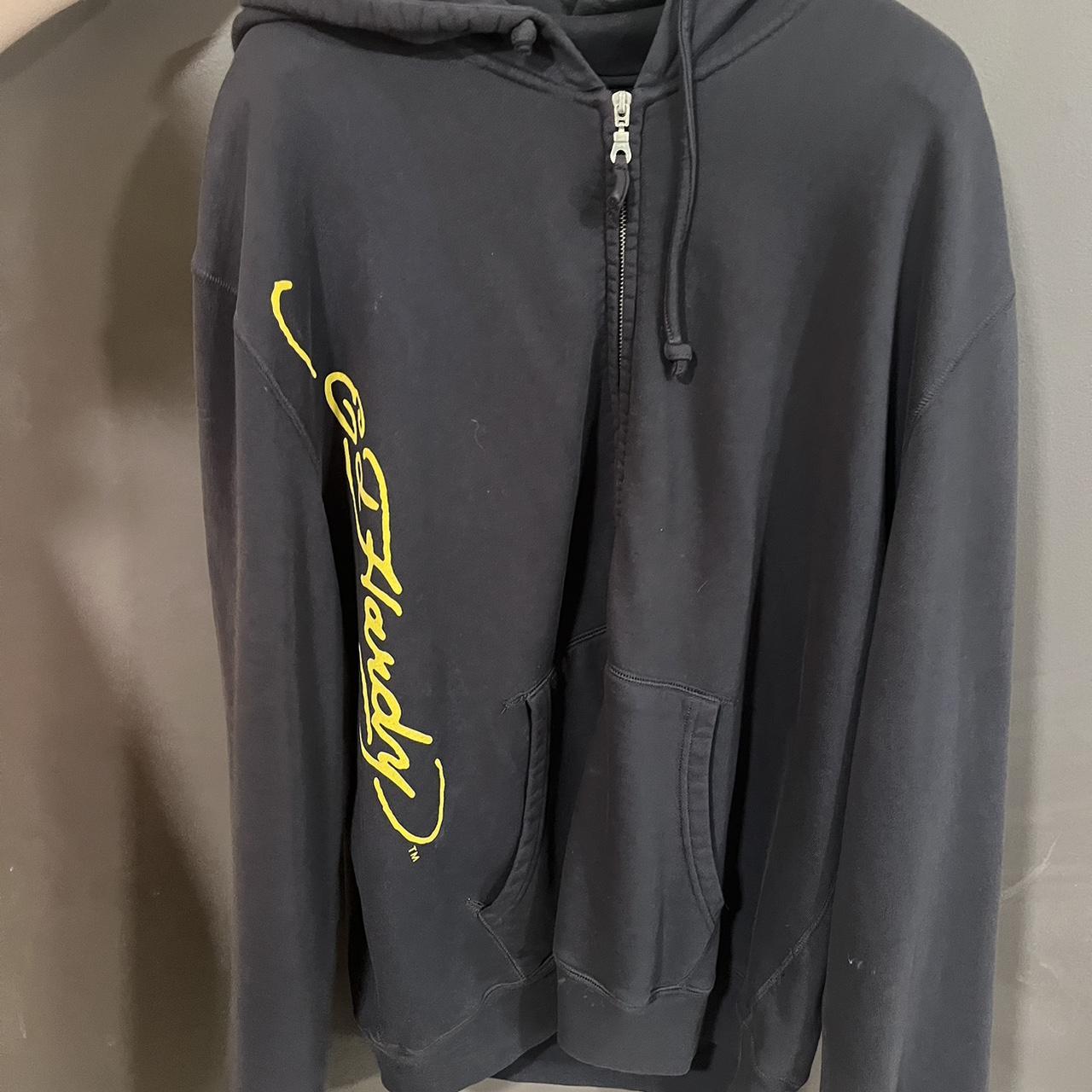 Vintage ed hardy rhinestone vintage zip up Size... - Depop