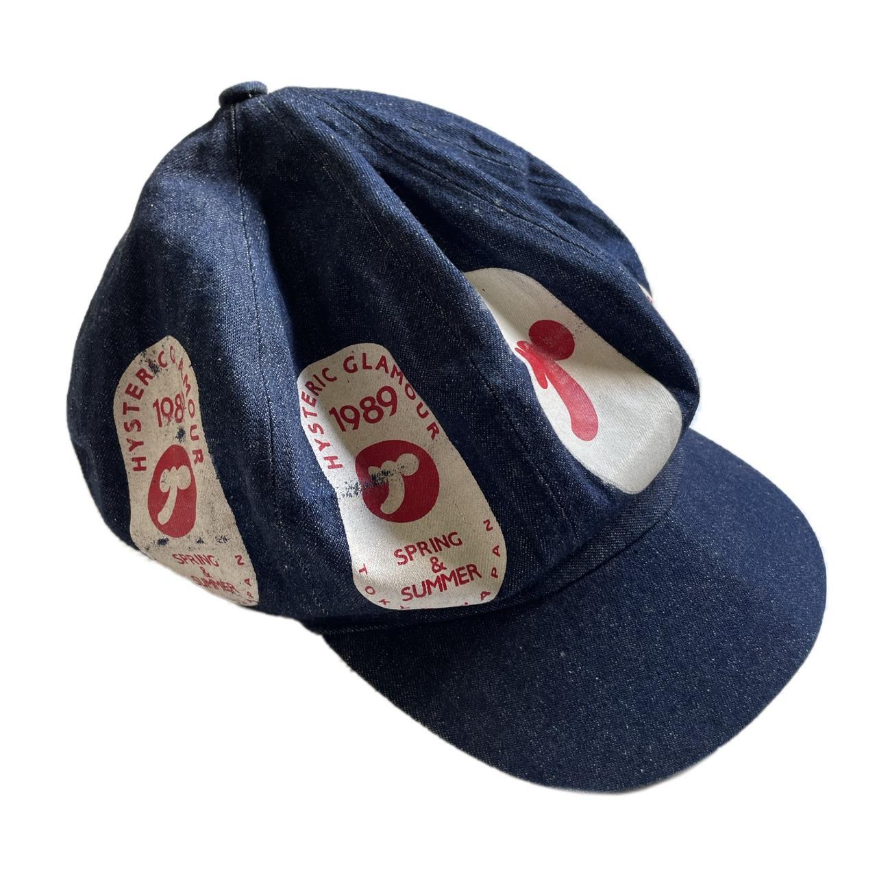 HYSTERIC GLAMOUR 80s denim work cap A denim hat,... - Depop