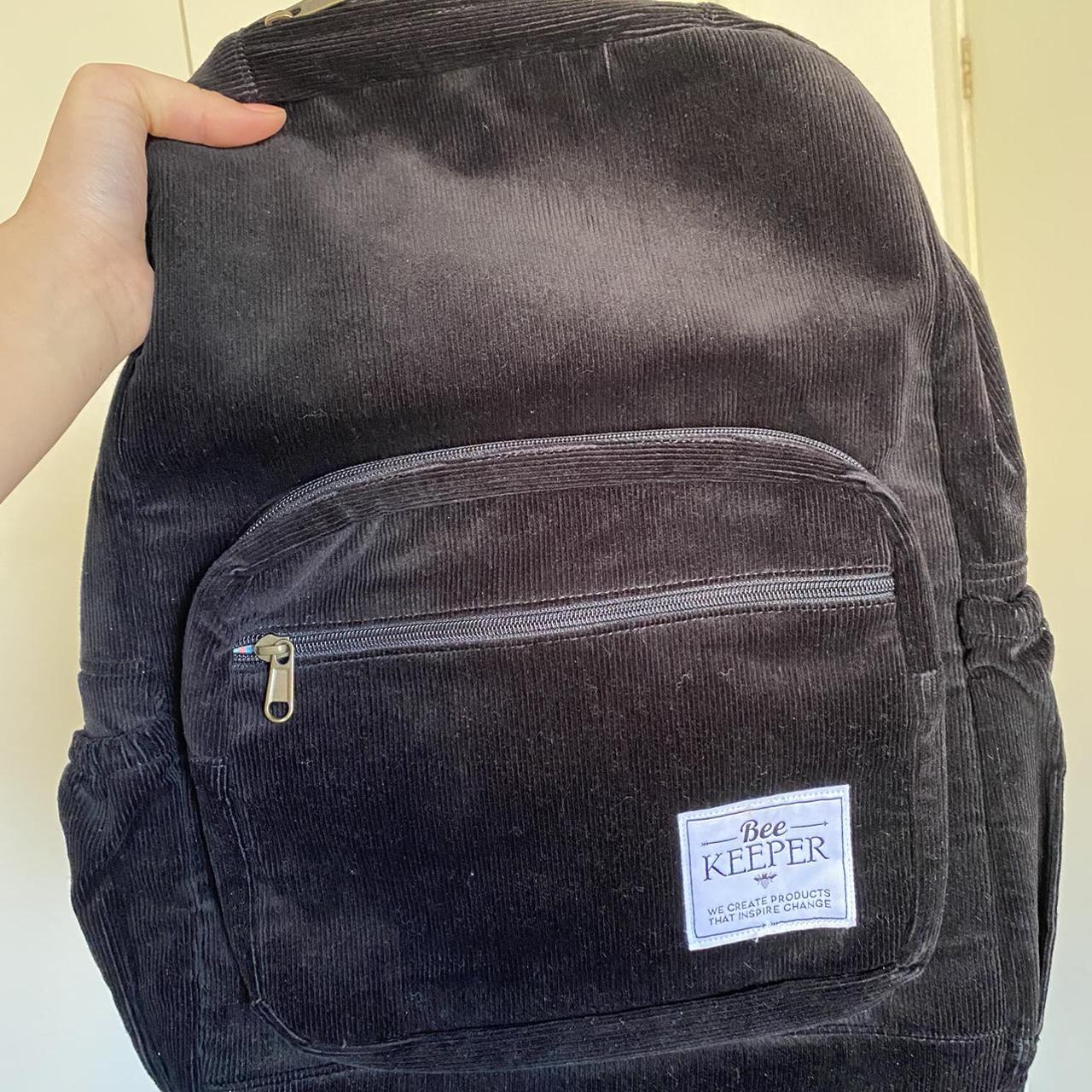 Beekeeper Parade Royal backpack in black corduroy.... - Depop