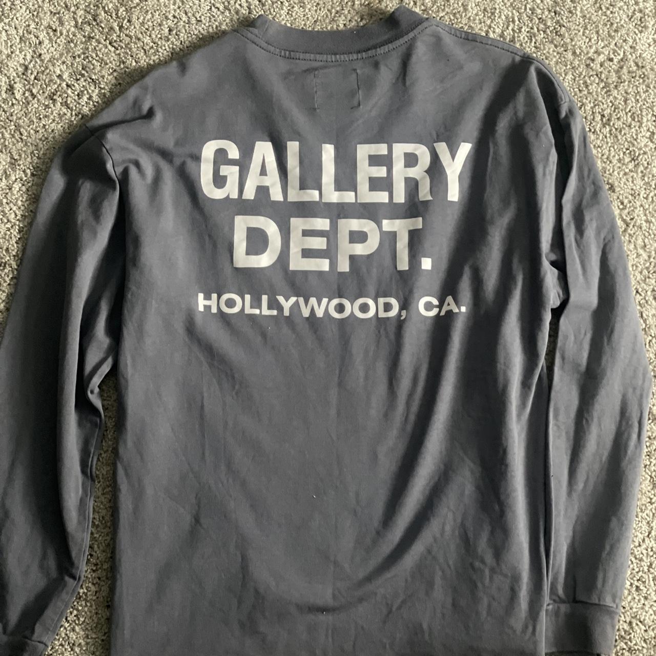 Gallery Dept. Men's Grey and White T-shirt | Depop