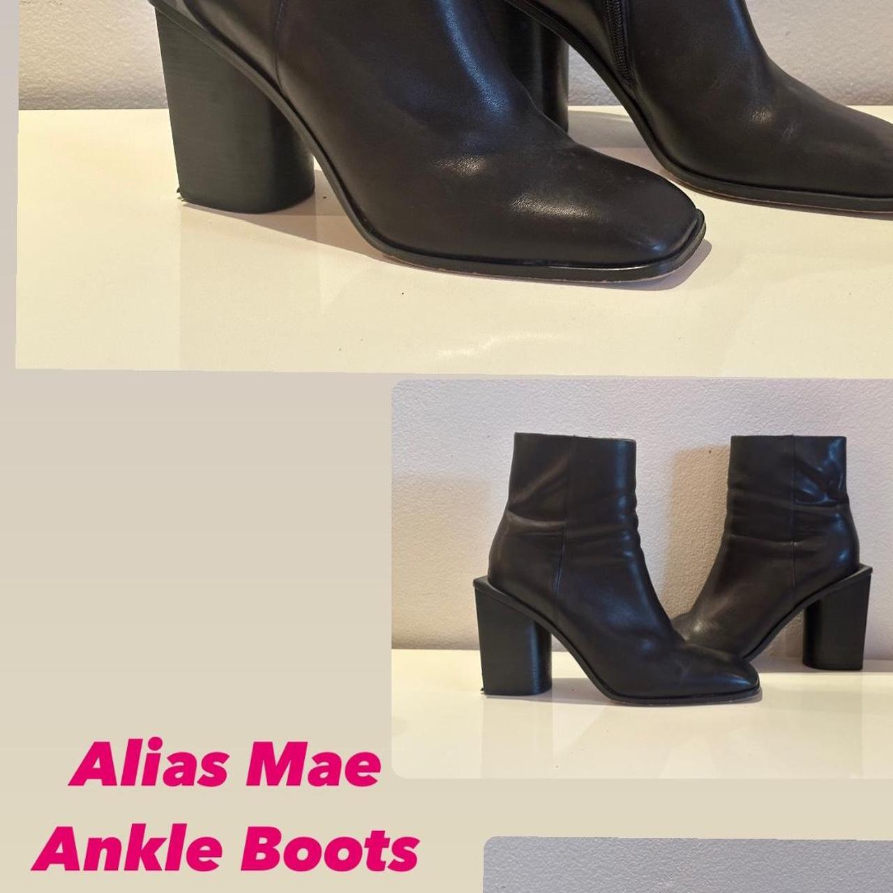 Alias Mae Black Ankle Boots Size 40 - Depop