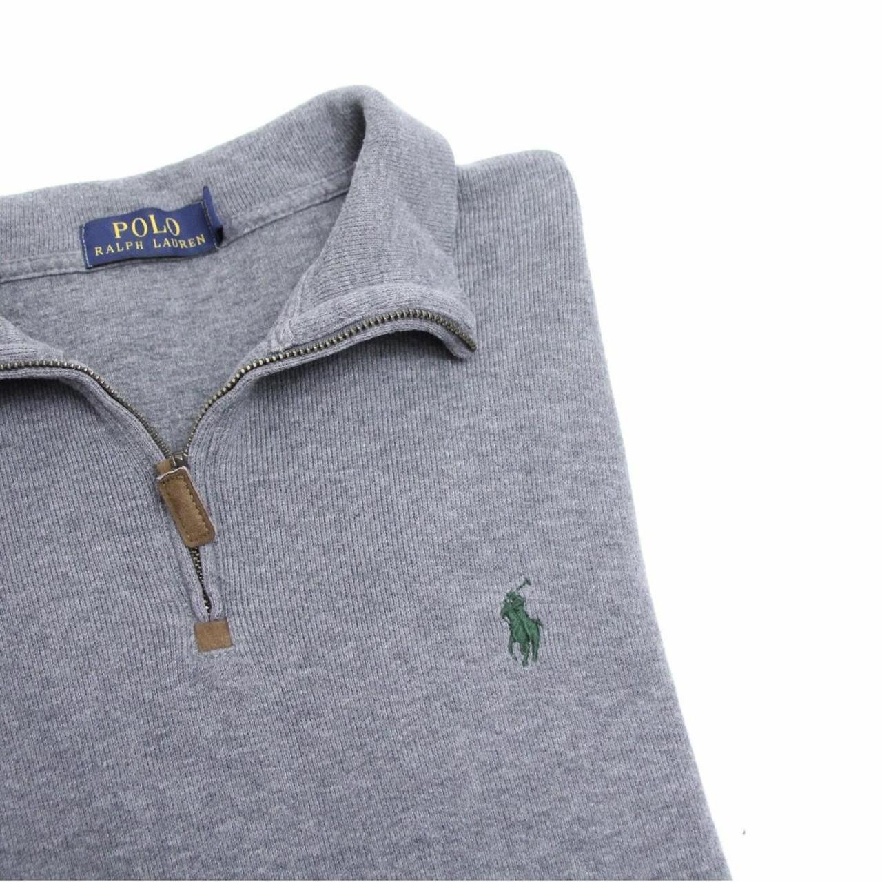 Grey Ralph Lauren quarter zip sweatshirt Men’s M •... - Depop