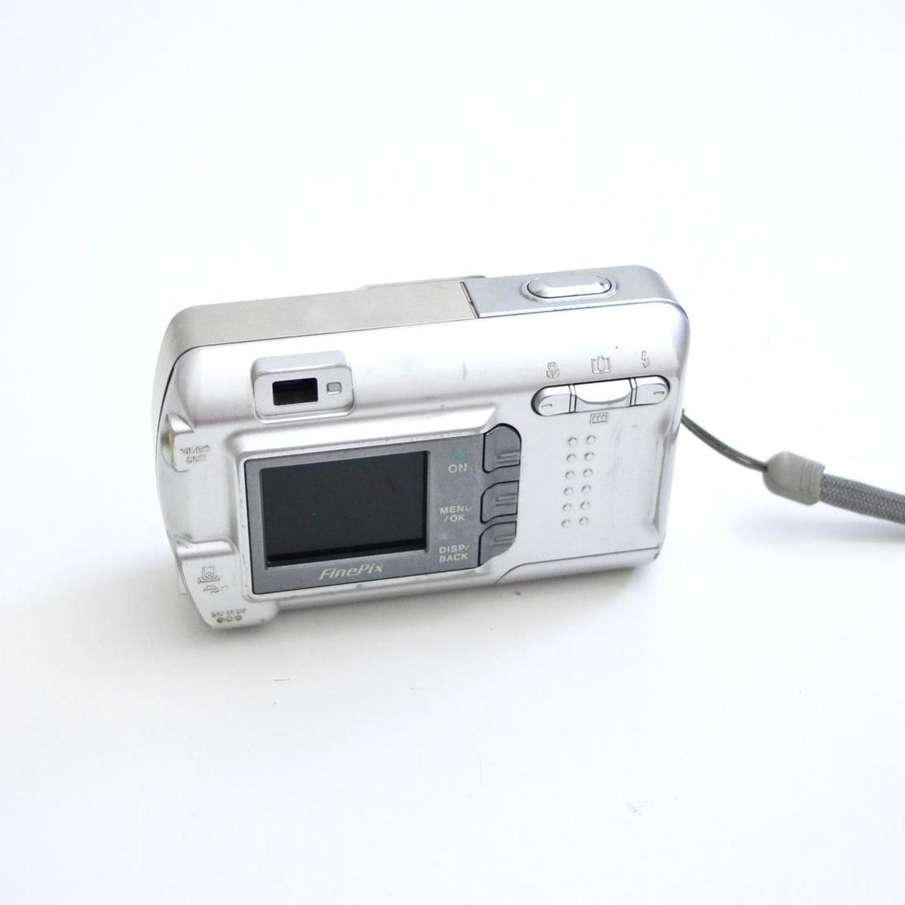 Fujifilm vintage digital camera Classic silver grey... - Depop