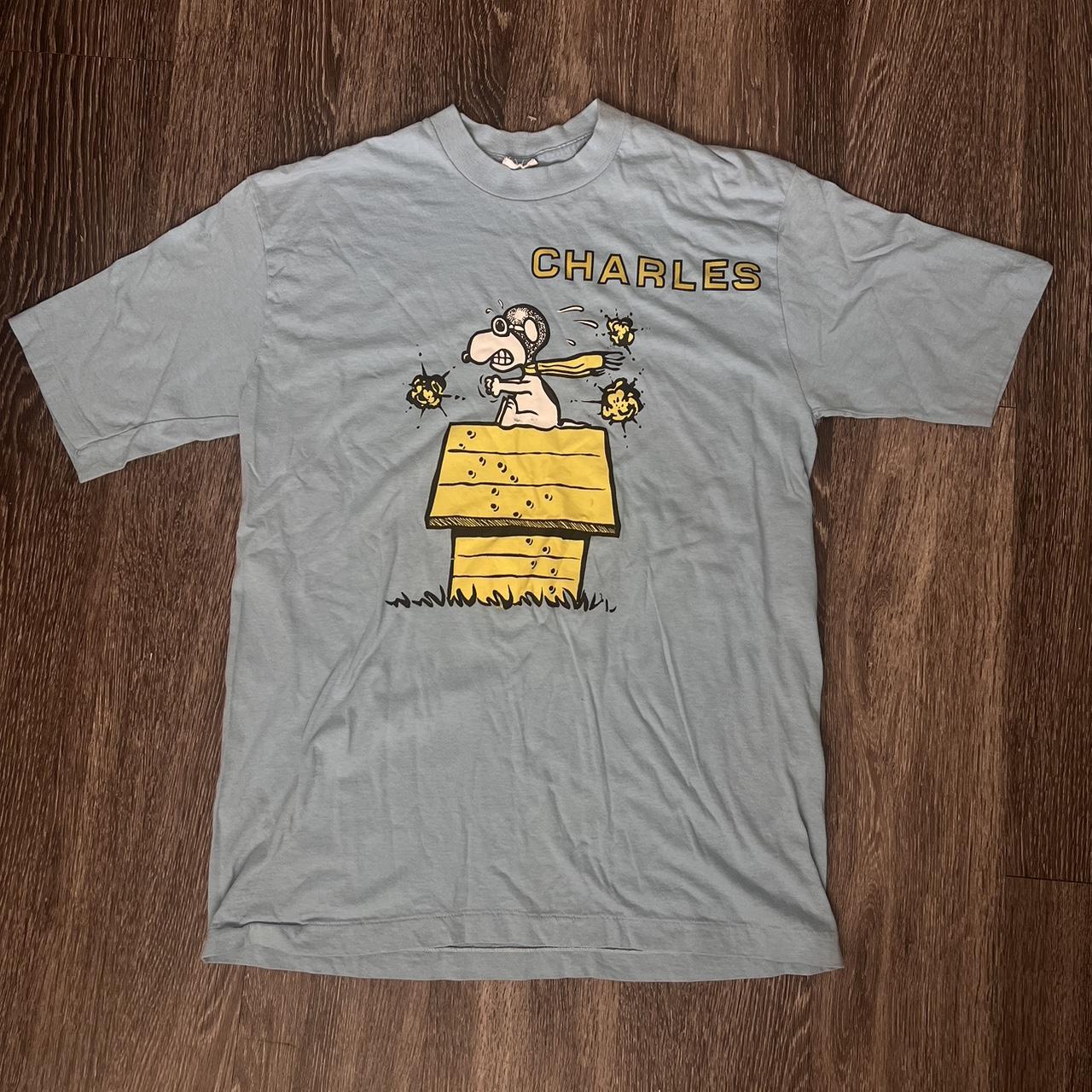 Super Sick Vintage Snoopy “Charles” Shirt Tag says... - Depop