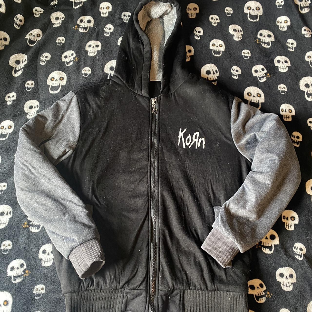 Korn Sherpa-lined zip-up jacket Size: says... - Depop