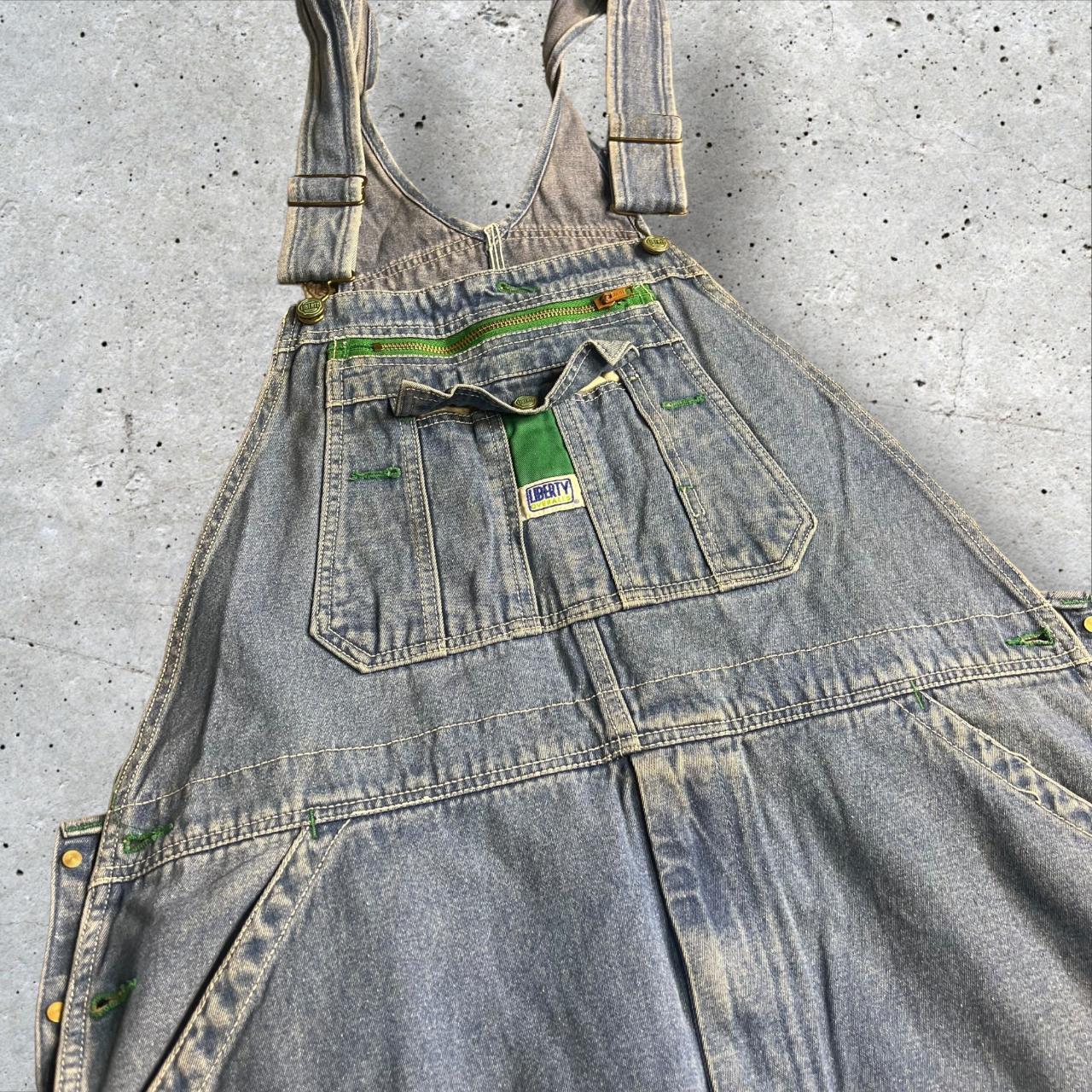 Y2K Liberty Baggy Denim Overalls Size 38 x... - Depop