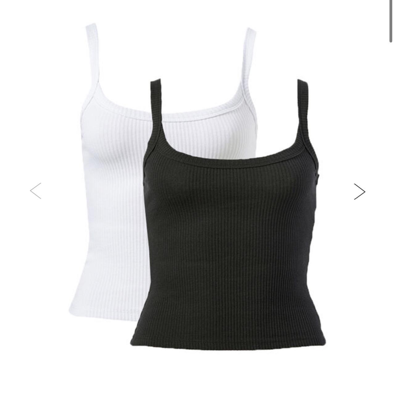 black & white supre riri tank both size XS or $9... - Depop