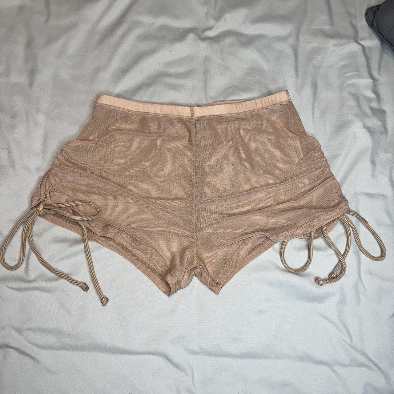 TAN MESH SHORTS - COVER UP Size XS BRAND NEW - Depop