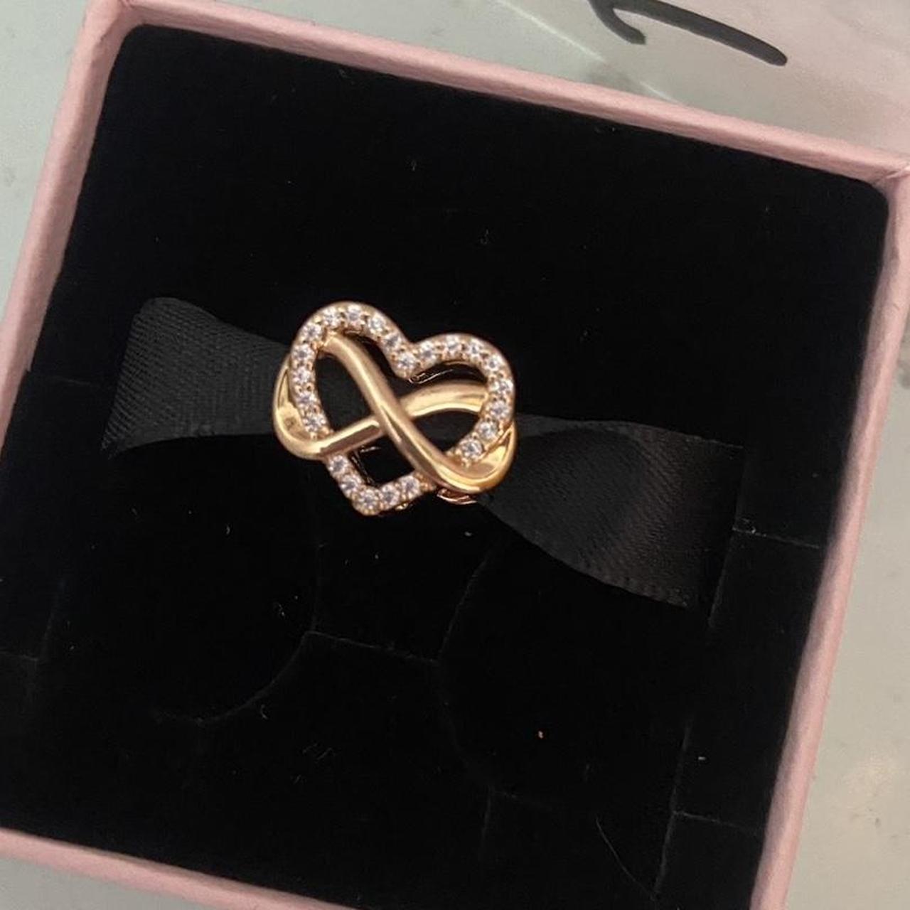 heart infinity pandora charm rose gold | Depop