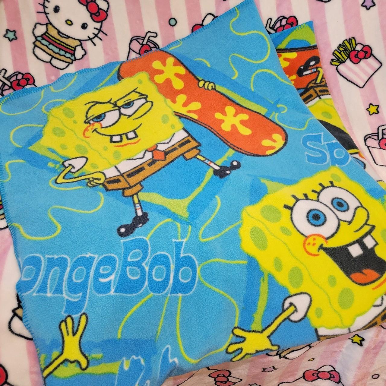 2000s SpongeBob SquarePants Blanket ── ⋆⋅♡⋅⋆... - Depop