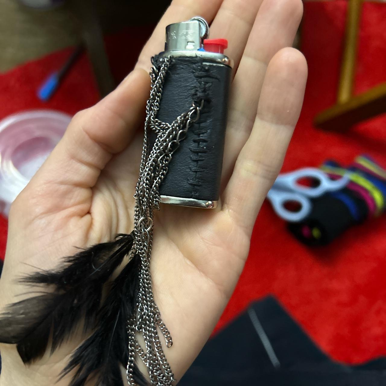 Metal lighter cases encrusted with unique trinkets... - Depop